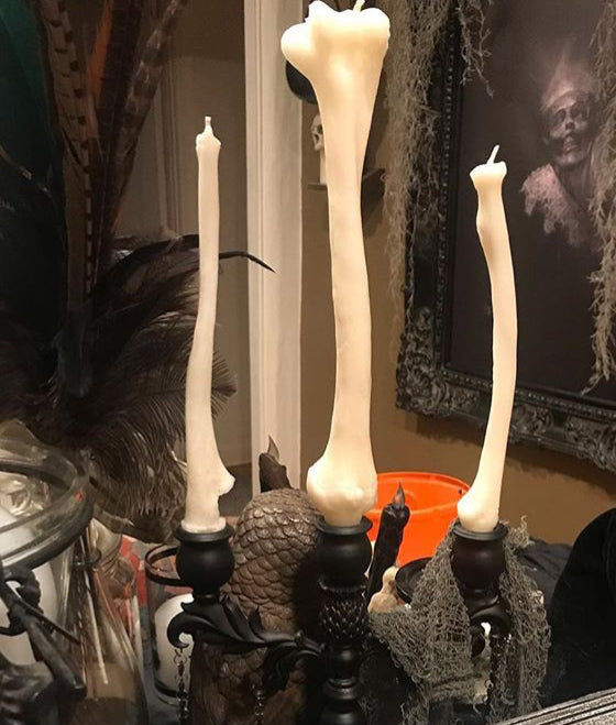 Three Bone Candle Bundle – Zombolina's Cabinet of Curiosities